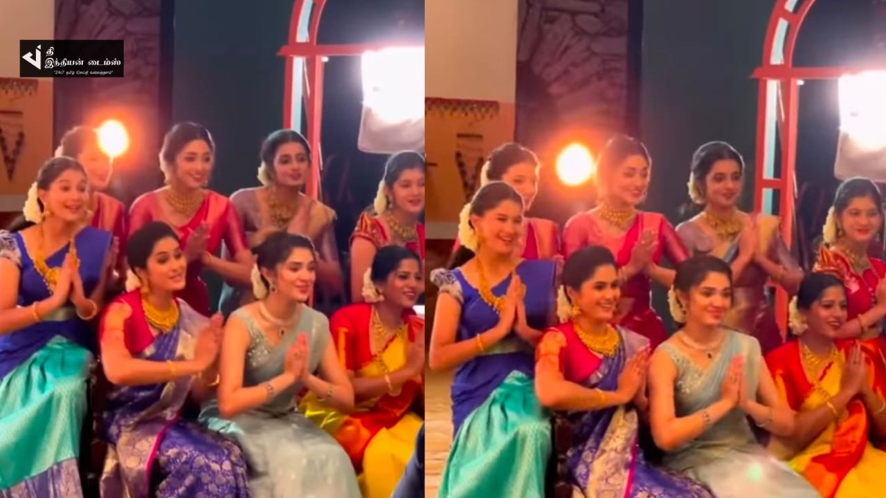 சேலையில் CUTE ஆக STEP போட்ட நடிகை க்ரிதி ஷெட்டி