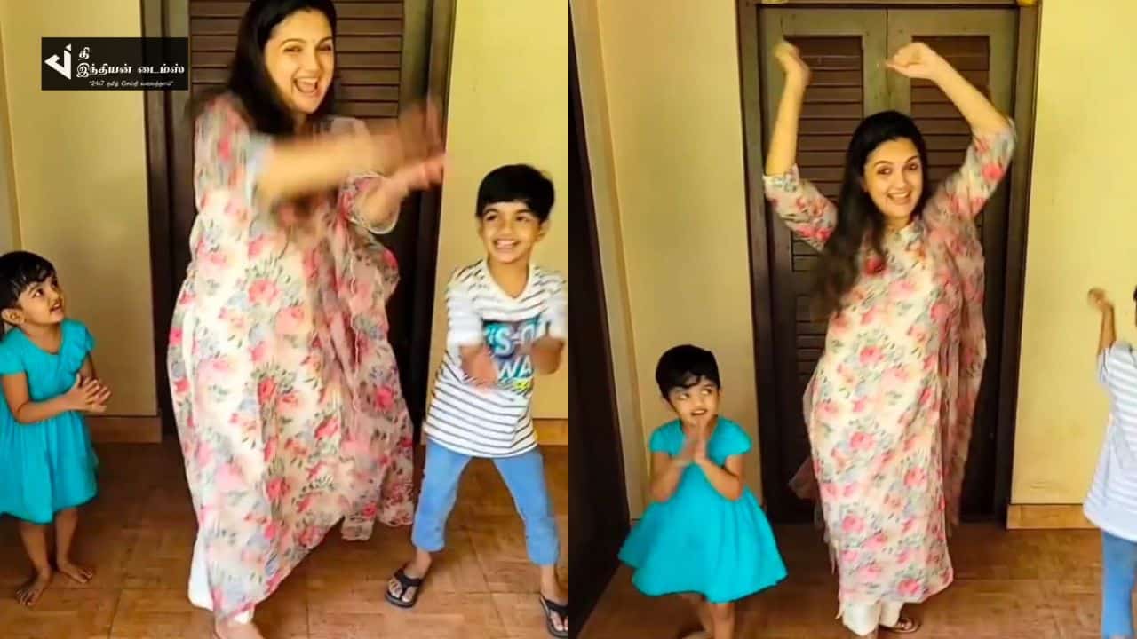 குழந்தைகளுடன் குத்தாட்டம் போட்ட வெண்ணிலா கபடி குழு கதாநாயகி