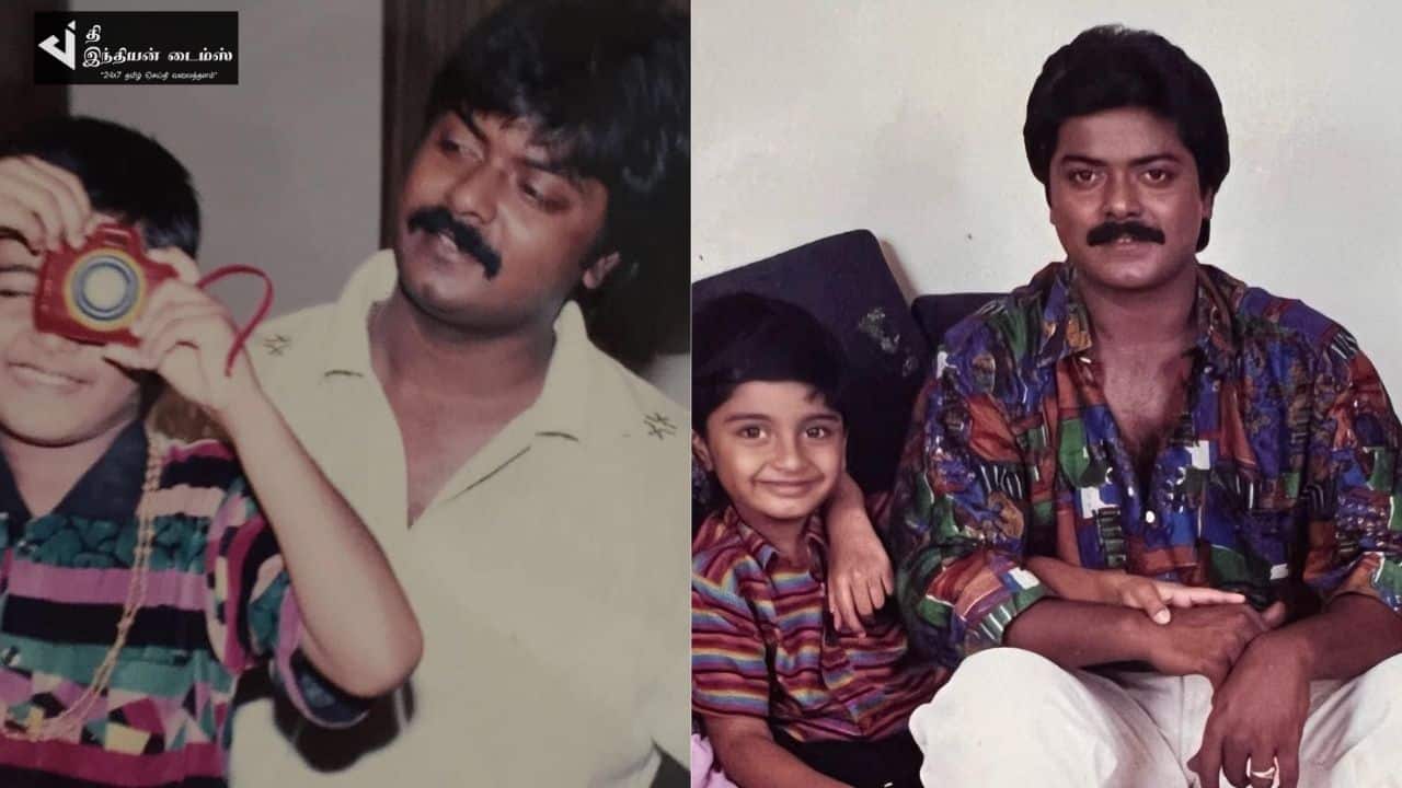 அப்பா முரளியுடன் ஆசையாக புகைப்படம் எடுத்துக்கொண்ட நடிகர் அதர்வா